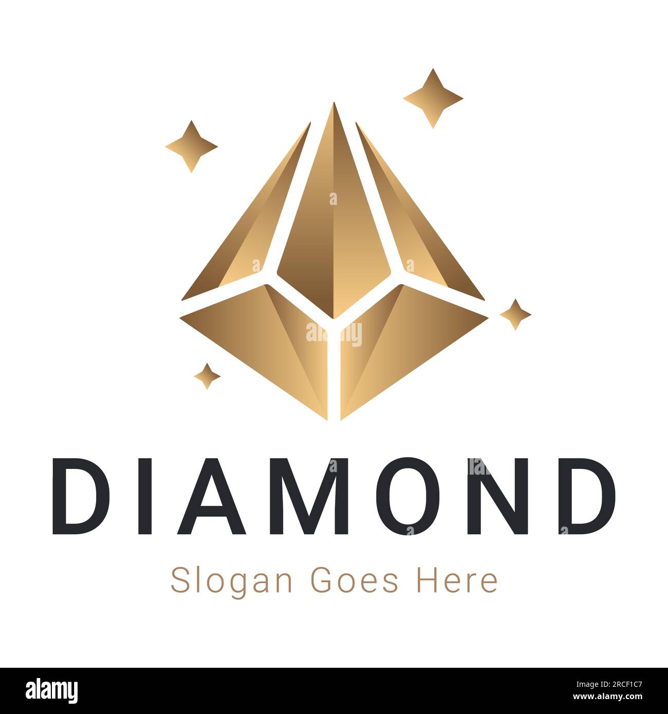 Luxury Diamond Logo Design 3D Diamond Logotype Stock Vector Image & Art ...