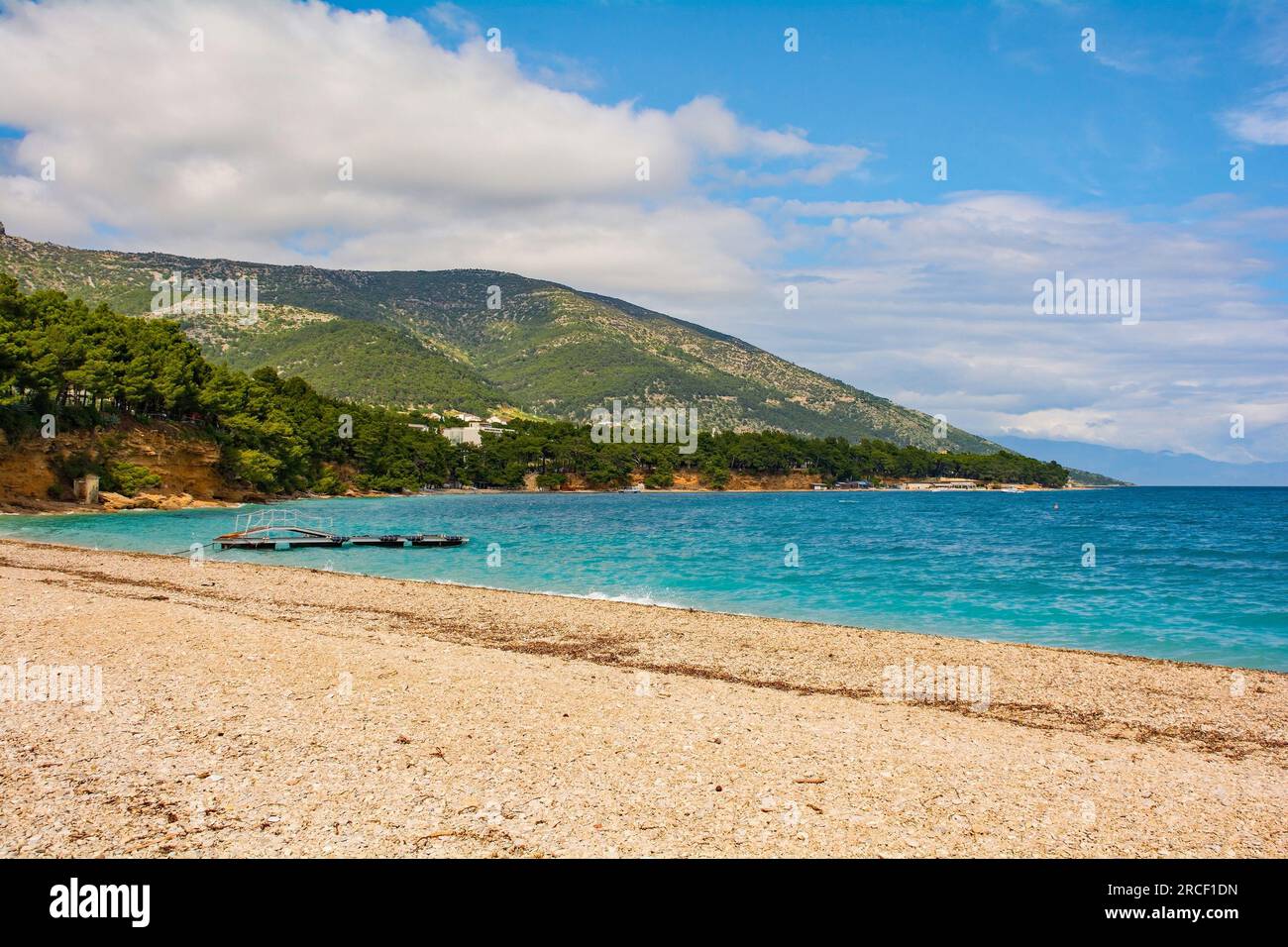 Zlatni Rat beach at Bol on Brac Island in Croatia in spring Stock Photo ...