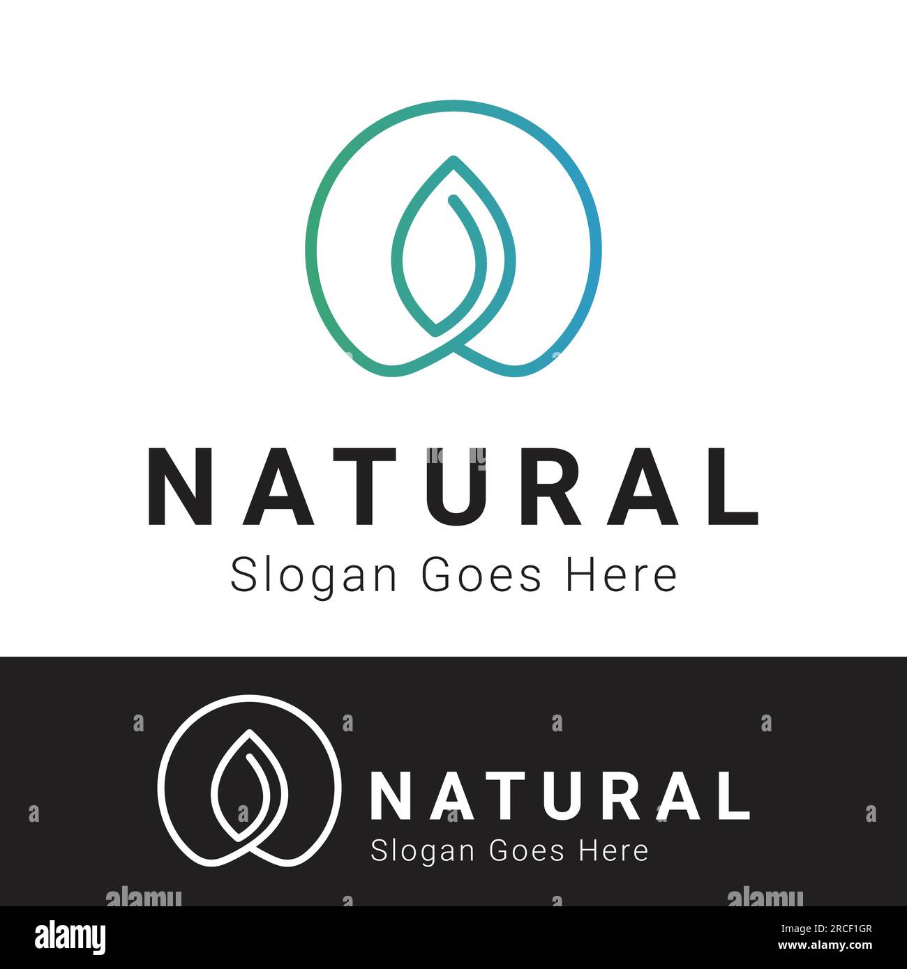 Round leaf logo hi-res stock photography and images - Alamy