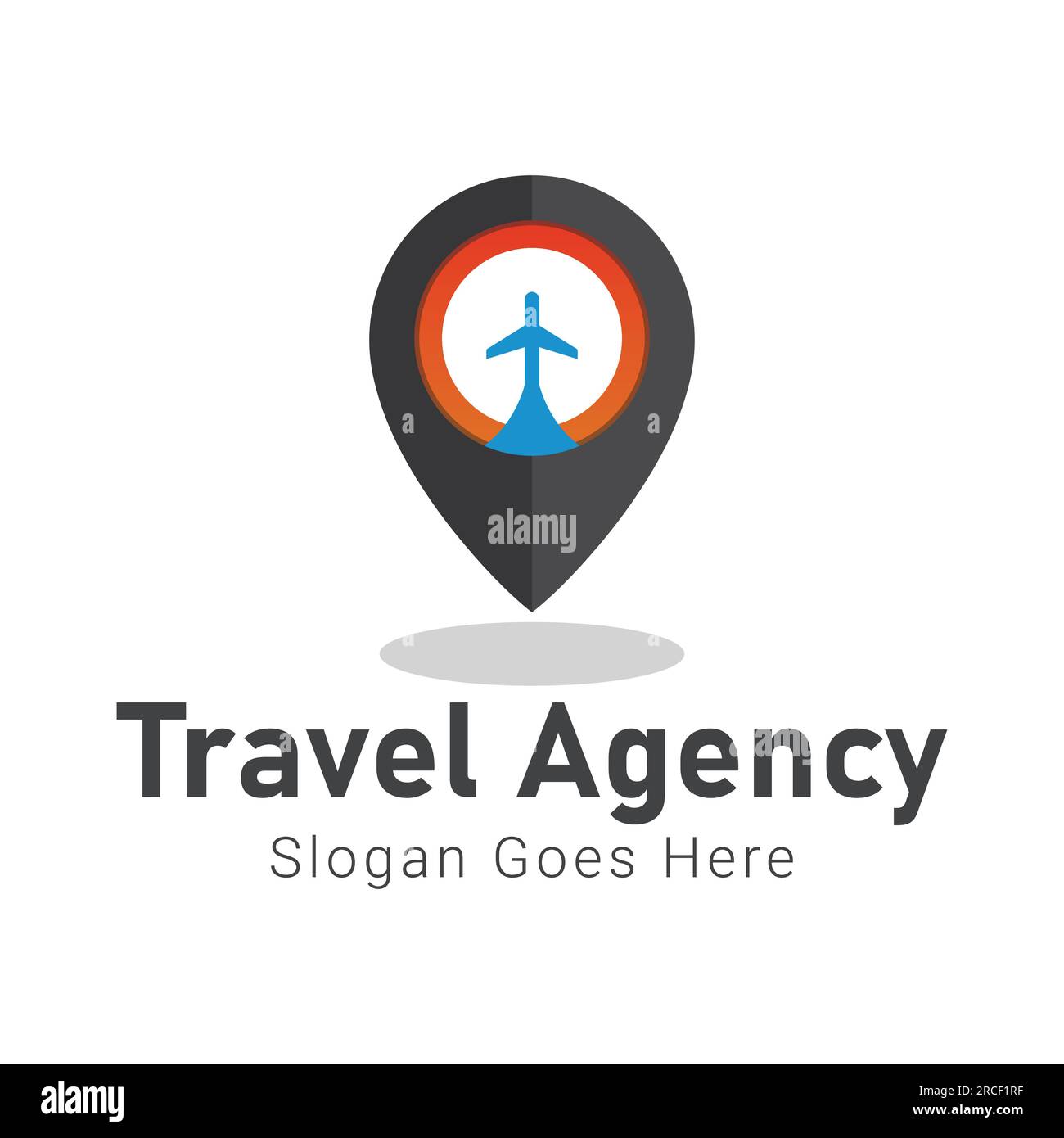 Travel Location Logo Design Plane Traveling Logotype Stock Vector Image ...