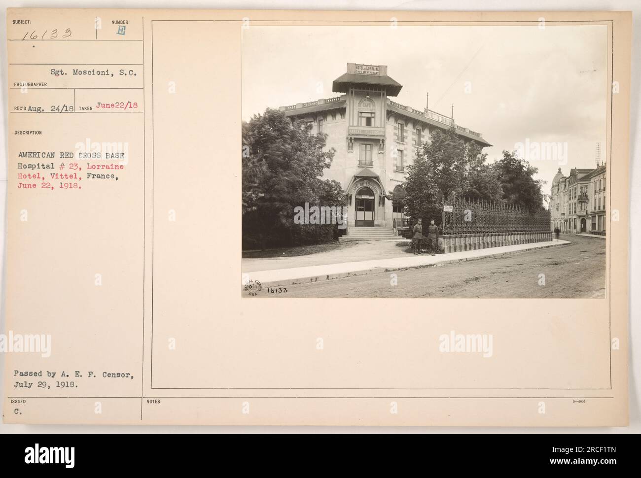 American Red Cross Base Hospital #23 located in Lorraine. The ...