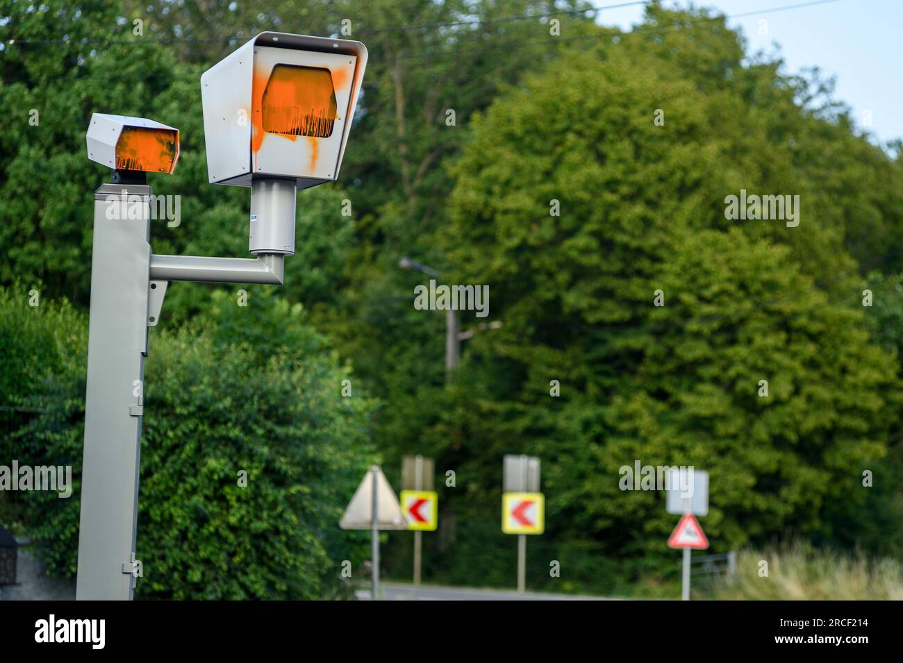 Speed camera vandalized and damaged along a important road of ...