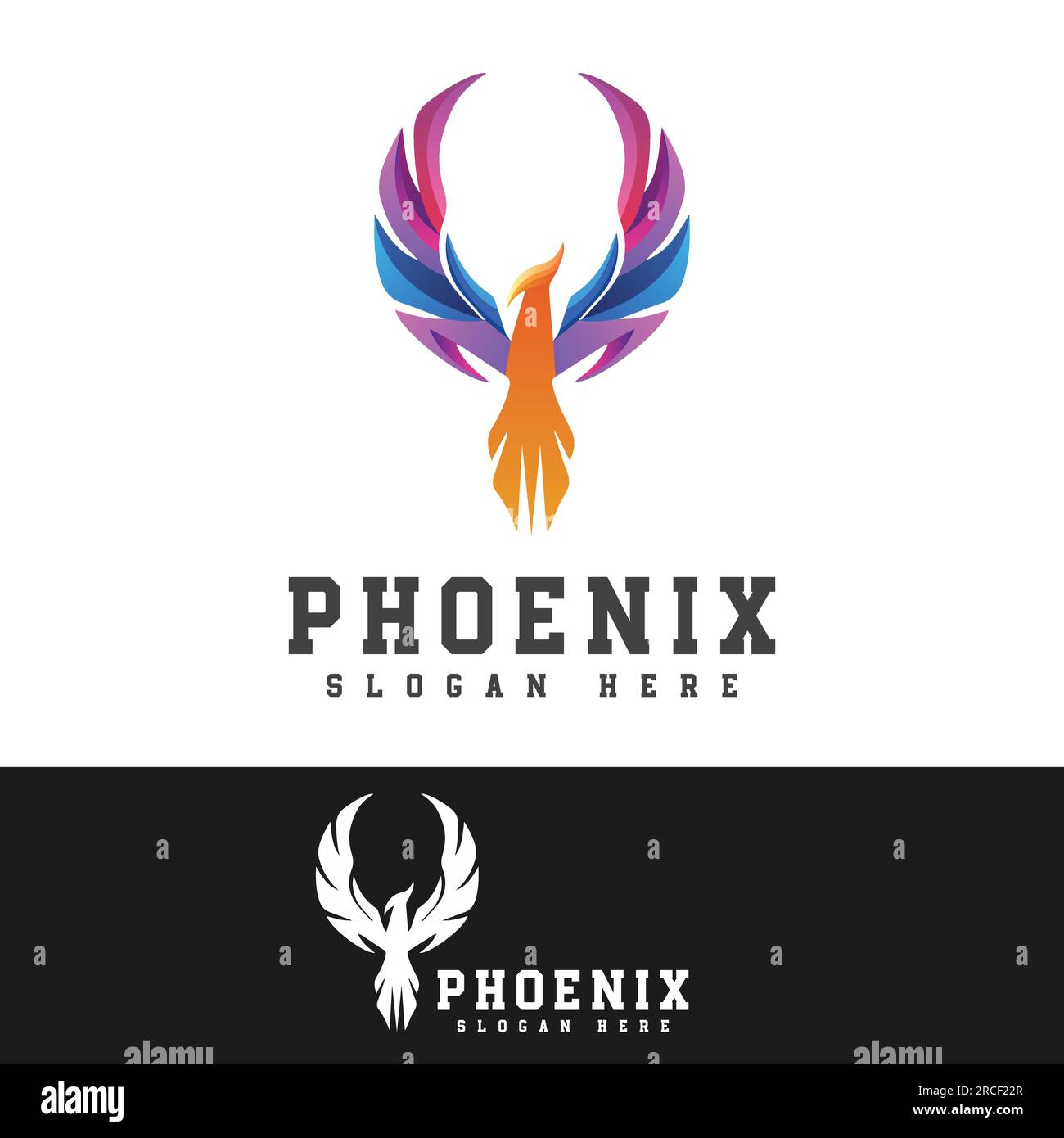 Phoenix Logo Design Bird Logotype Stock Vector Image & Art - Alamy