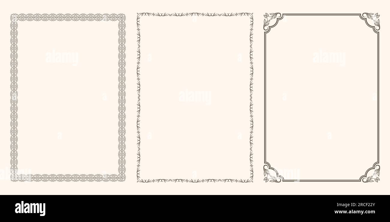 Vector set of elegant frames Stock Vector Image & Art - Alamy