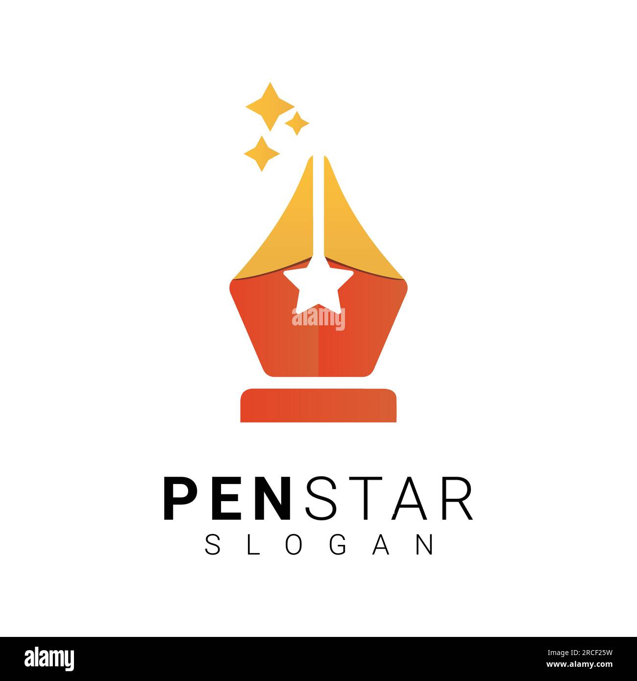 Pen Star Logo Design Education Star with Pen Dream Star Stock Vector ...