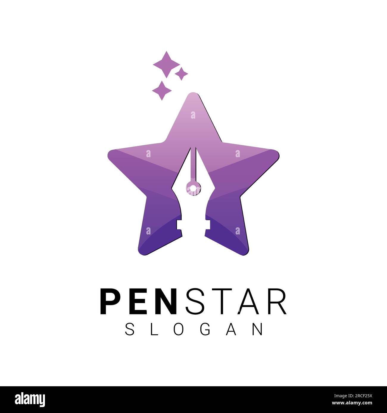 Pen Star Logo Design Education Star with Pen Dream Star Stock Vector ...