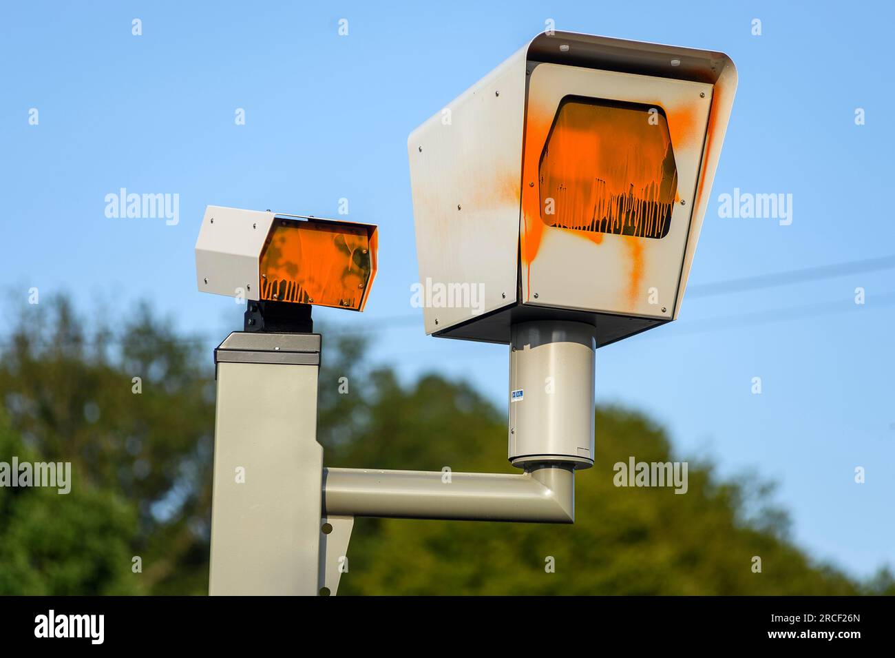 Speed camera vandalized and damaged along a important road of ...