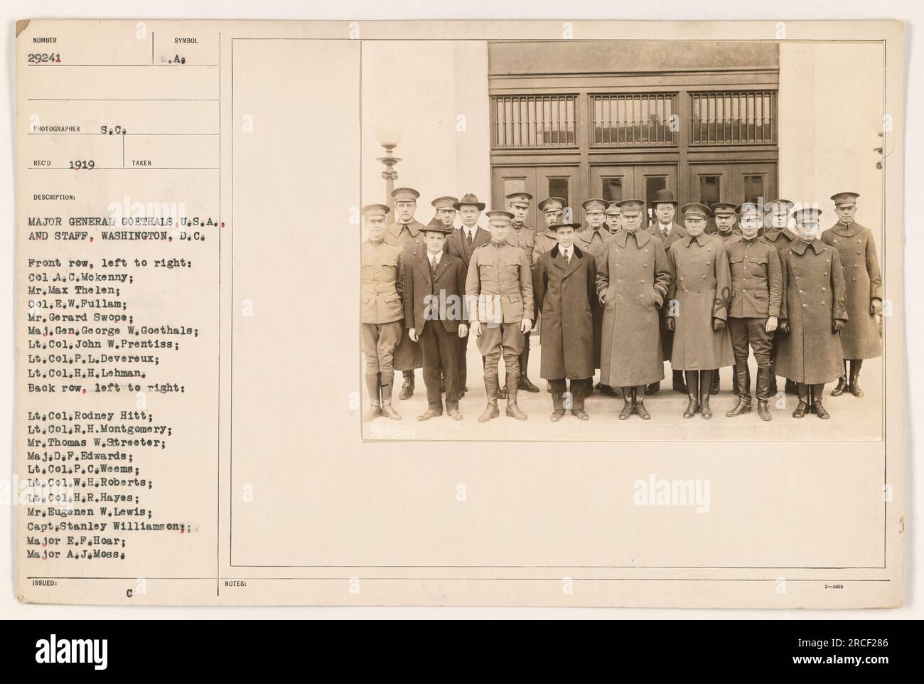 Maj gen george w goethals hi-res stock photography and images - Alamy