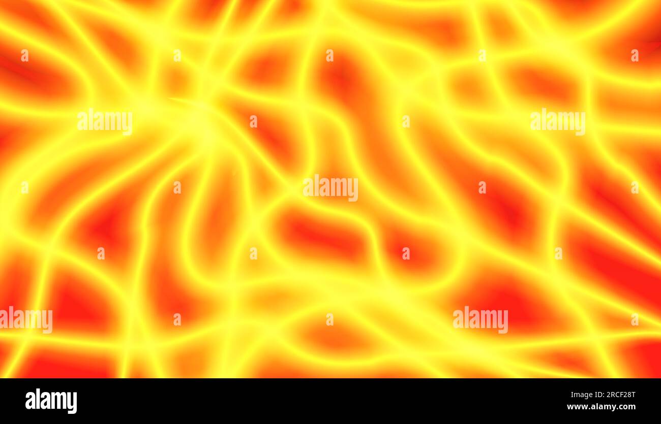 Abstract illustration of flame from lava. Volcanic burning of magma ...