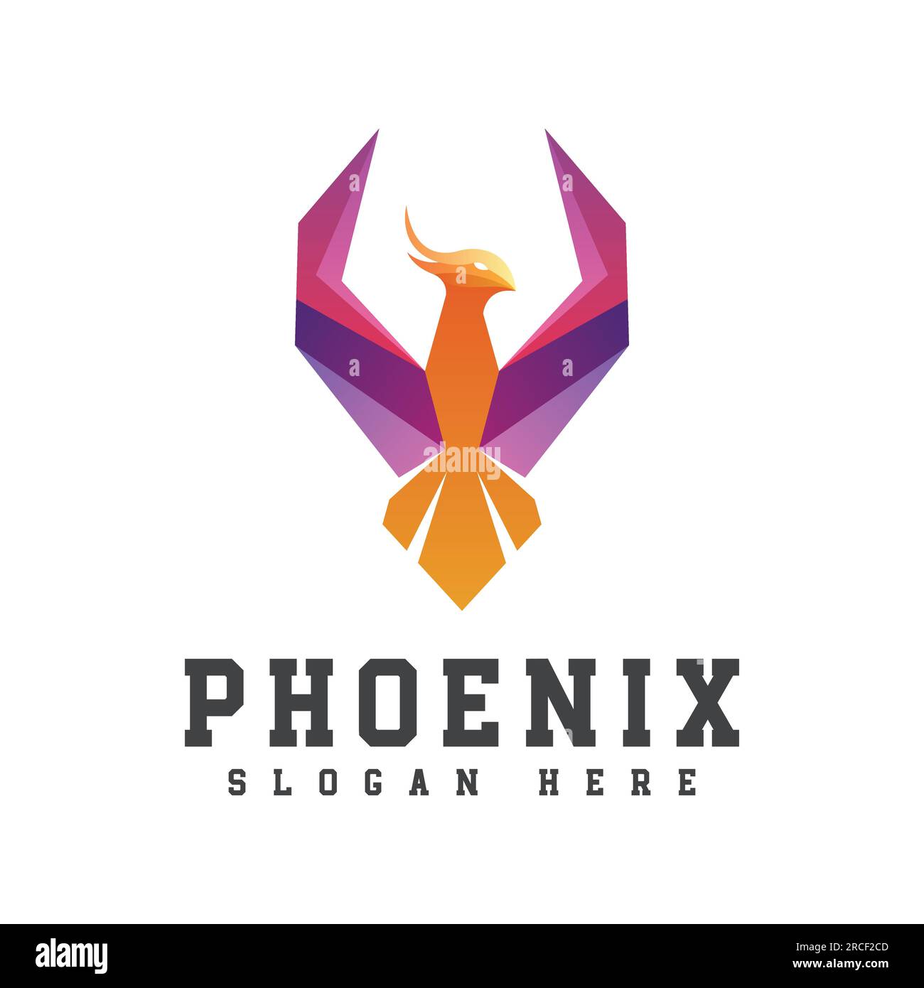Phoenix Logo Design Bird Logotype Stock Vector Image & Art - Alamy