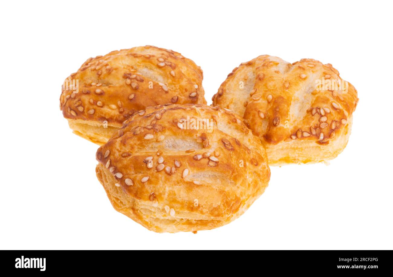 puff pastry isolated on white background Stock Photo - Alamy