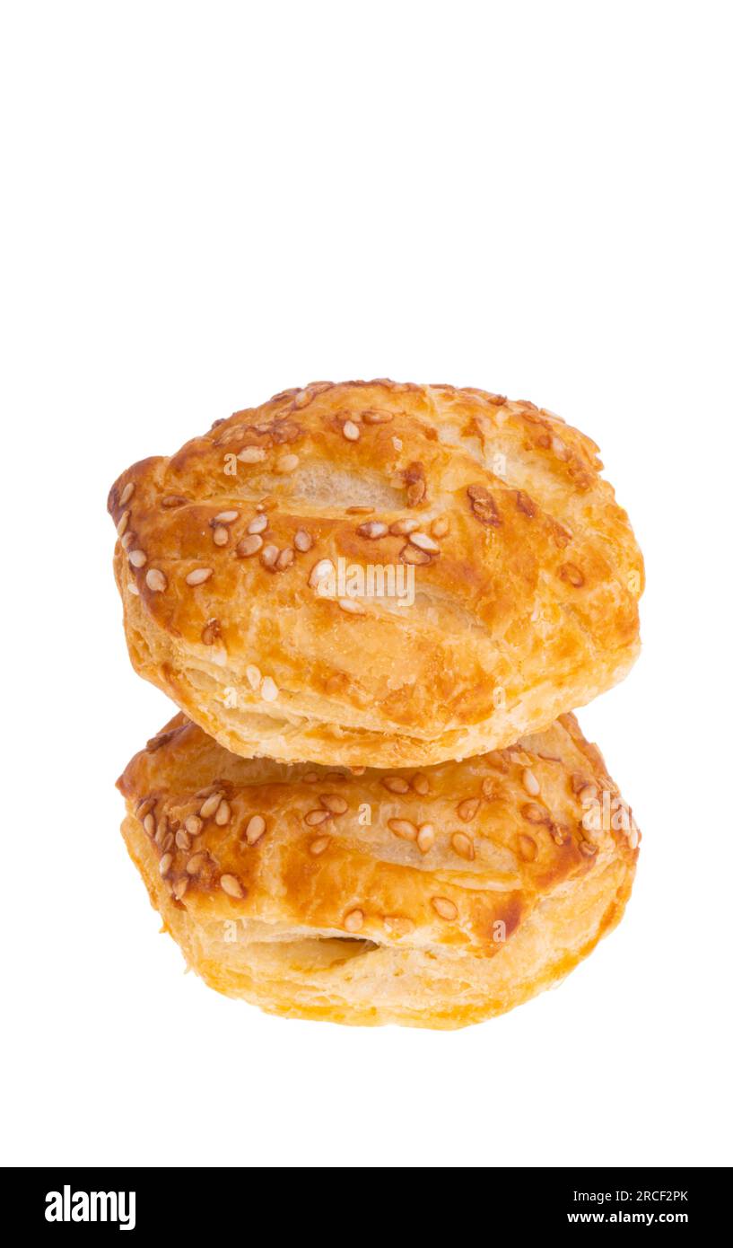 puff pastry isolated on white background Stock Photo - Alamy