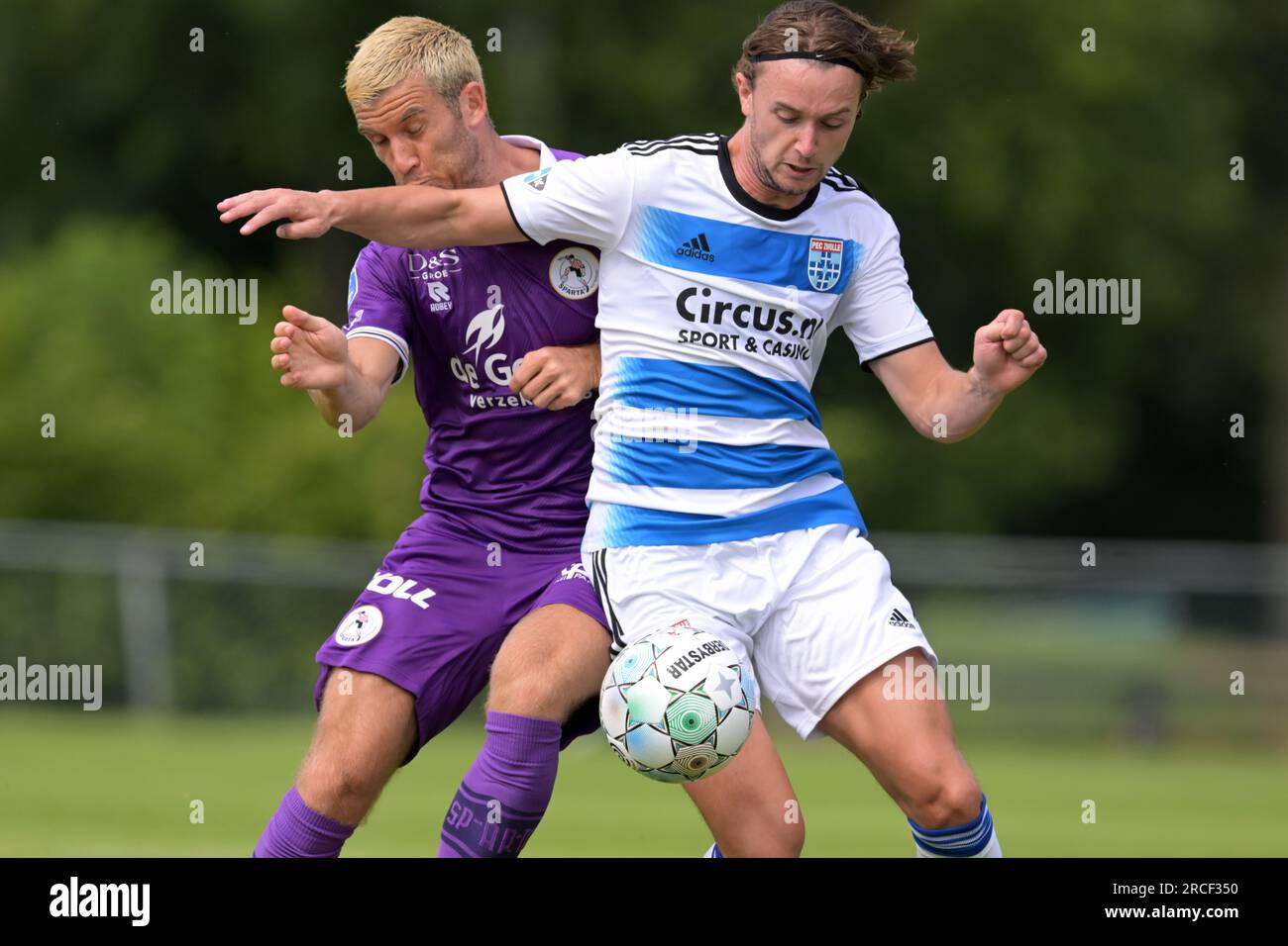 DELDEN - (lr) Pelle Clement of Sparta Rotterdam, Ody Velanas of PEC ...