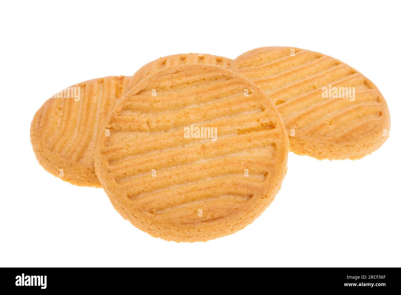 butter round cookie isolated on white background Stock Photo - Alamy