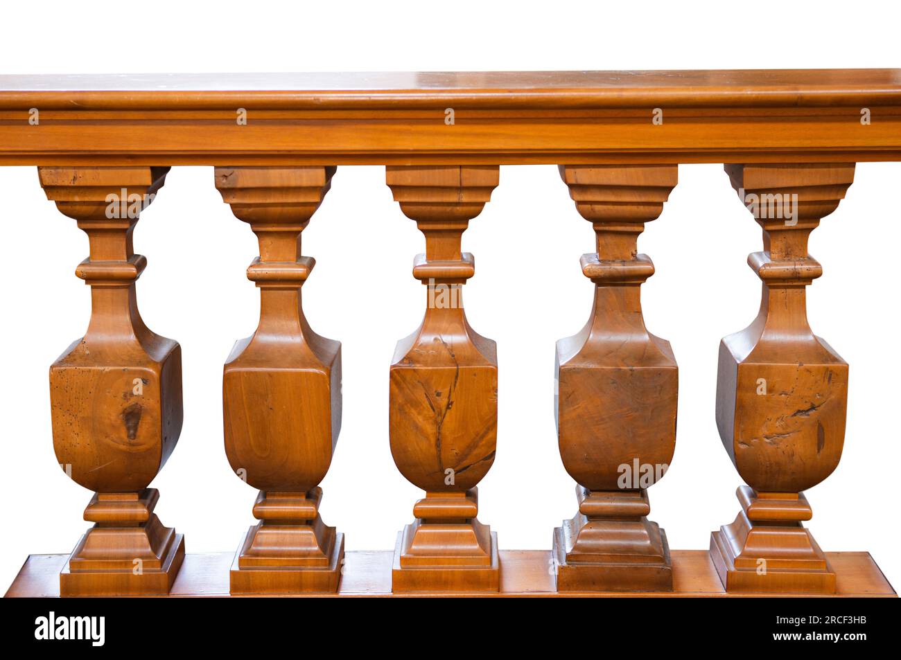 wooden railing isolated on white background Stock Photo - Alamy