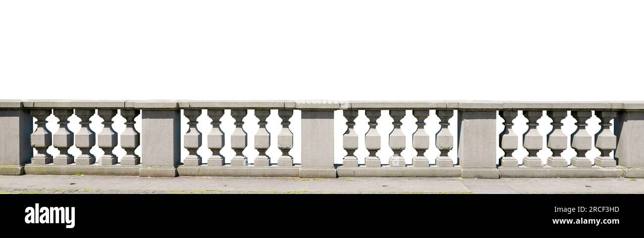 stone railing isolated on white background Stock Photo - Alamy