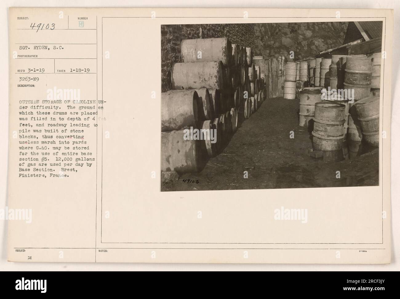 "Outside storage of gasoline on a converted marshland in Brest ...