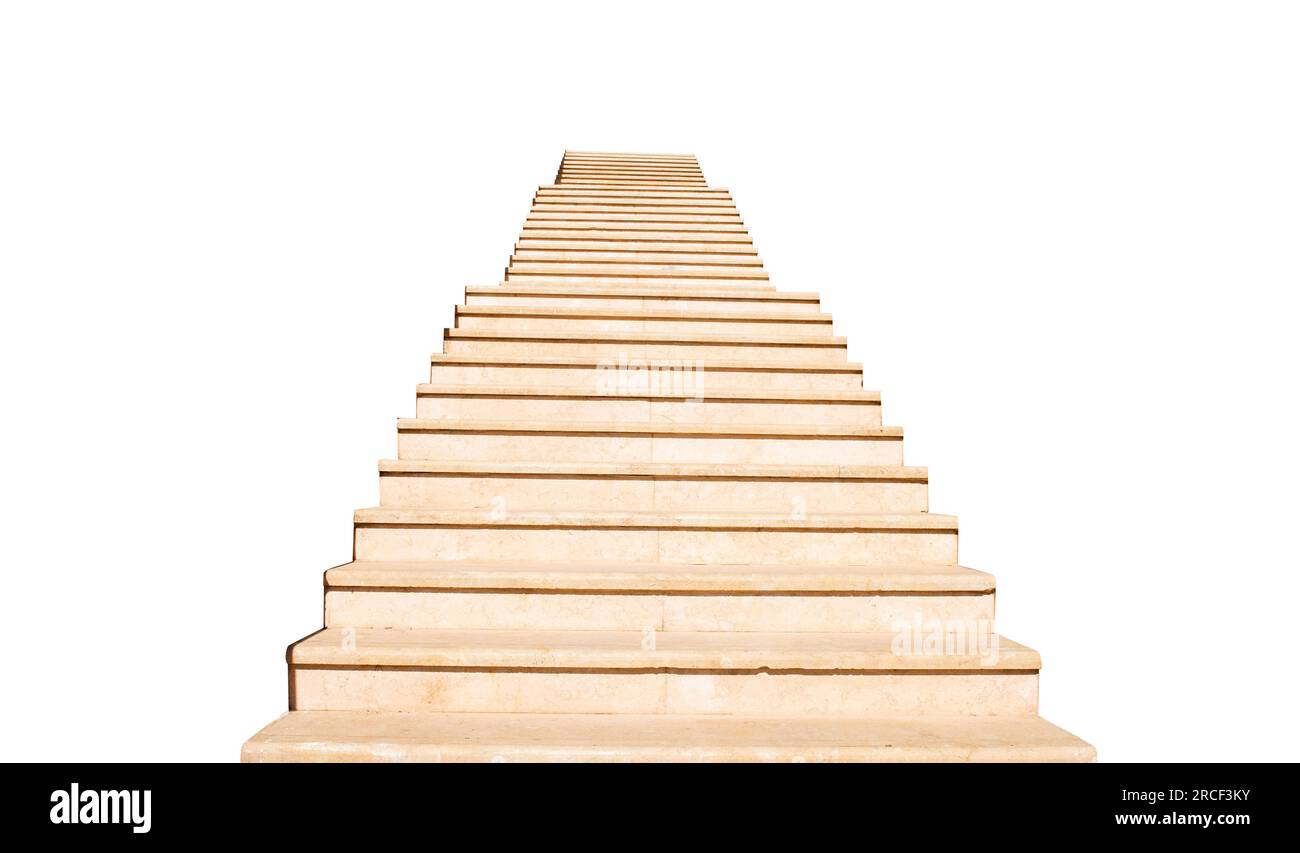 stone steps isolated on white background Stock Photo - Alamy