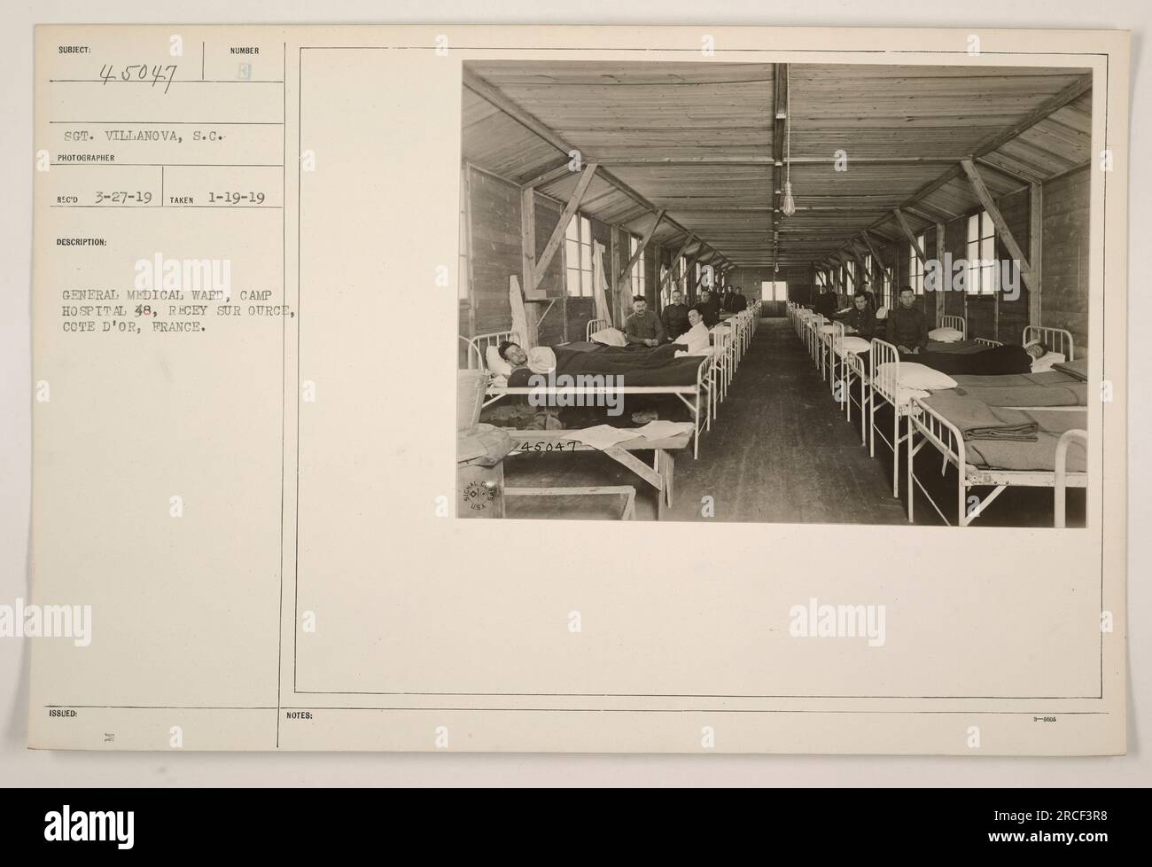 Number General Medical Ward at Camp Hospital 48 in Recey sur Ource ...