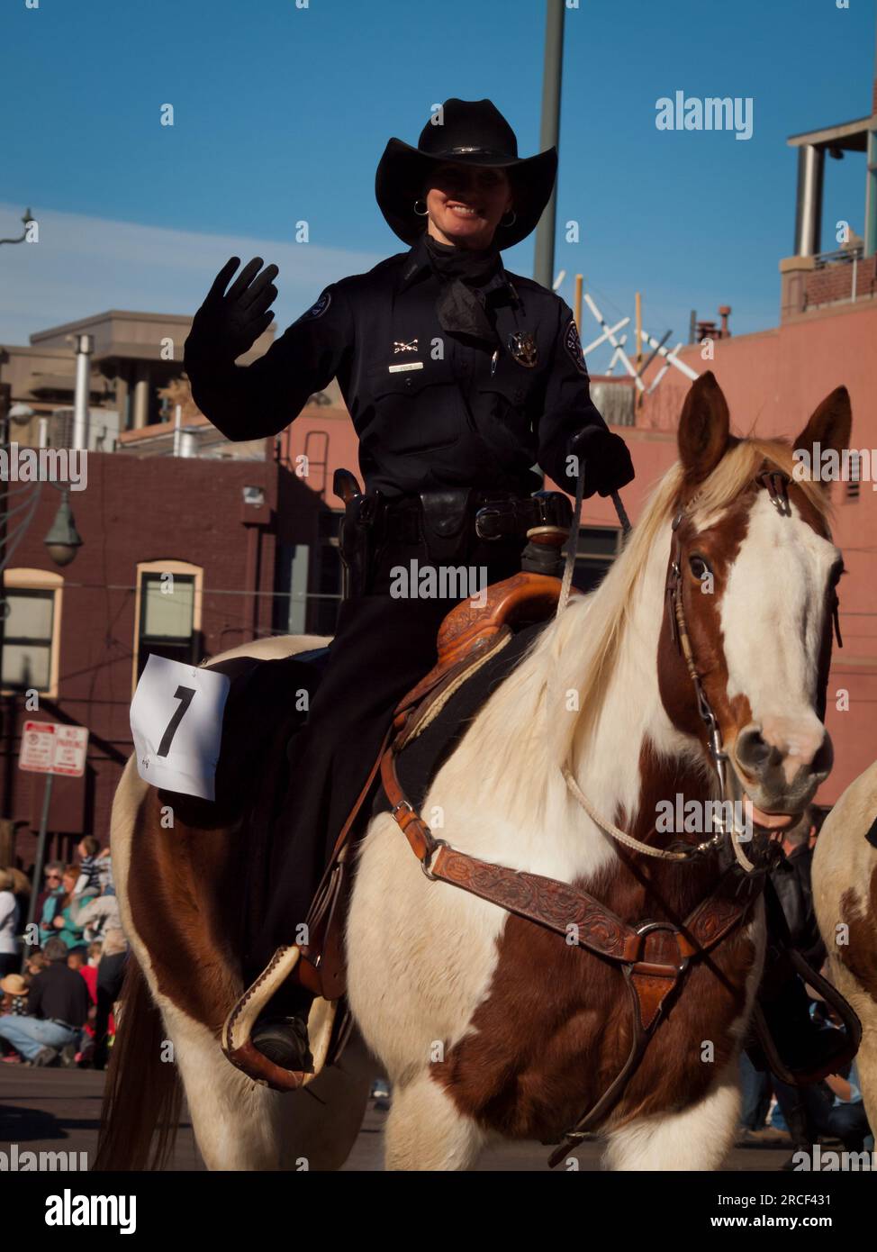 Blue horse white police hi-res stock photography and images - Alamy