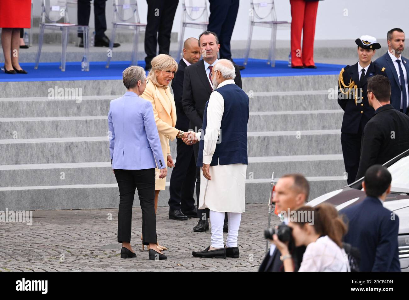 Indian Prime Minister Narendra Modi with French Prime Minister ...
