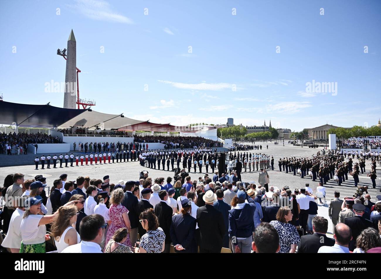 Illustration during the July 14th parade, Bastille day in Paris on July ...