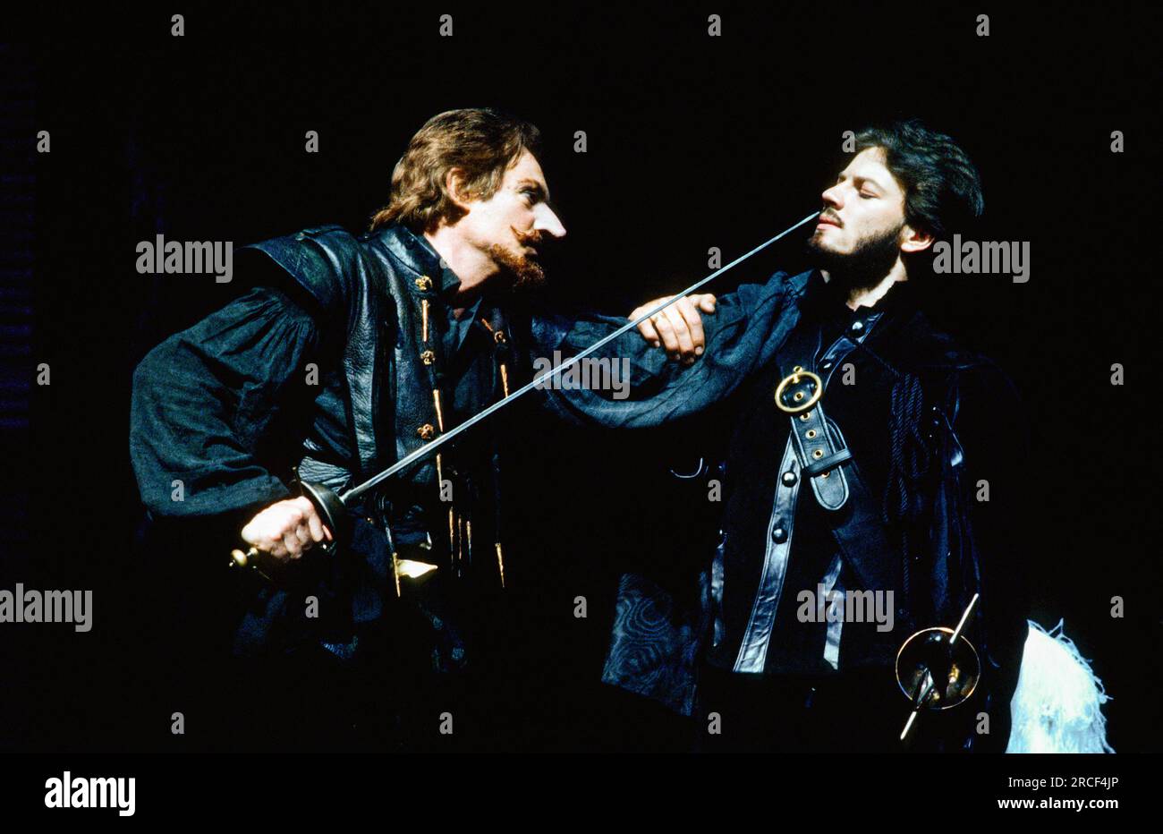 l-r: Derek Jacobi (Cyrano), Floyd Bevan (Baron Christian de Neuvillette) in CYRANO DE BERGERAC ...