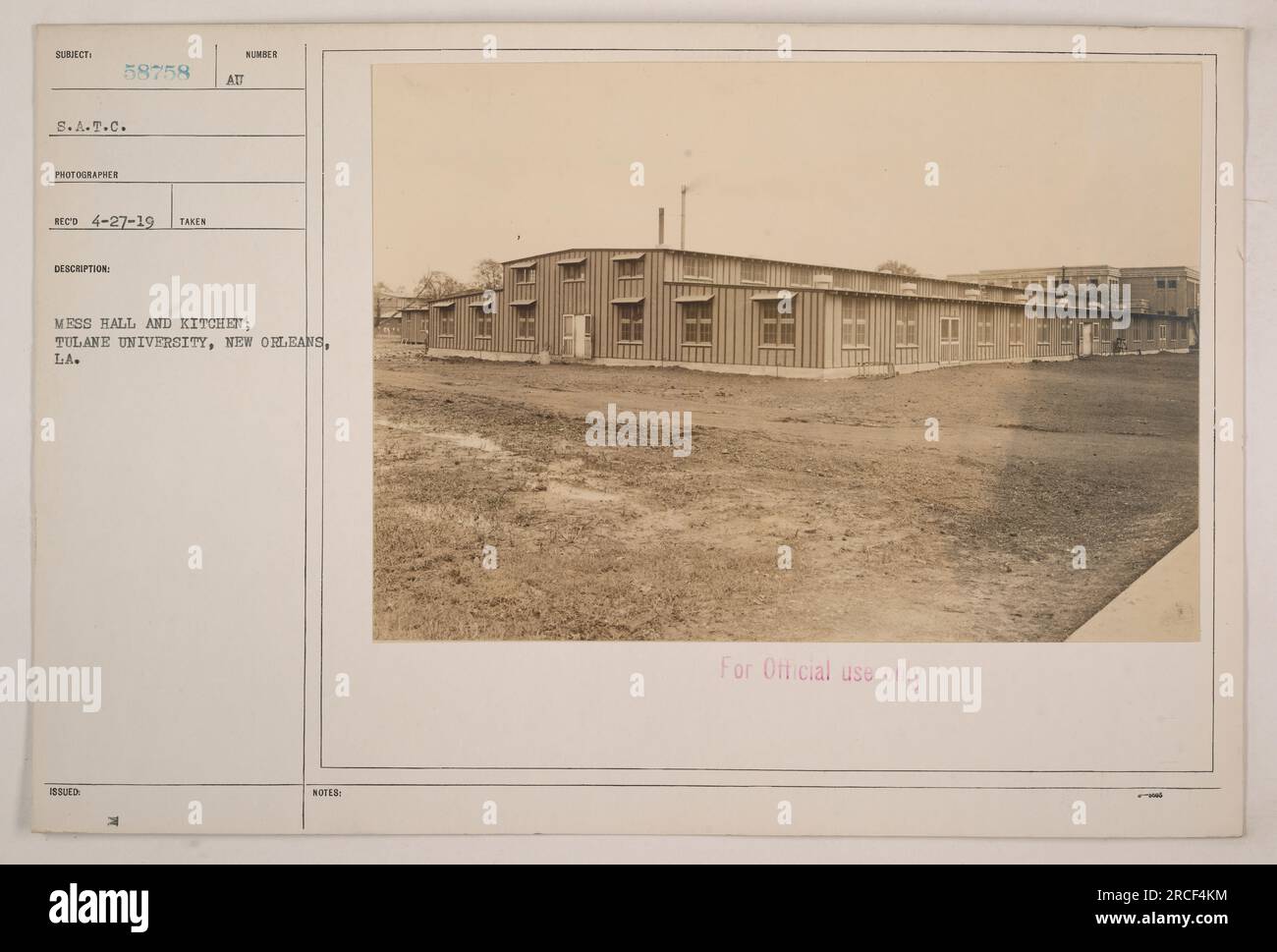 Mess hall and kitchen at Tulane University, New Orleans, Louisiana ...