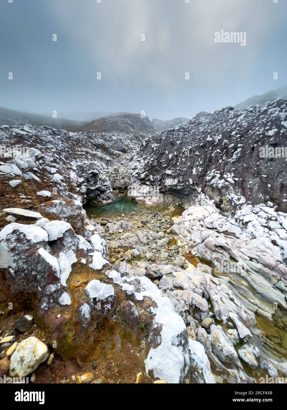 Beautiful nature view of the the Poas Volcano Canon, mountains and ...