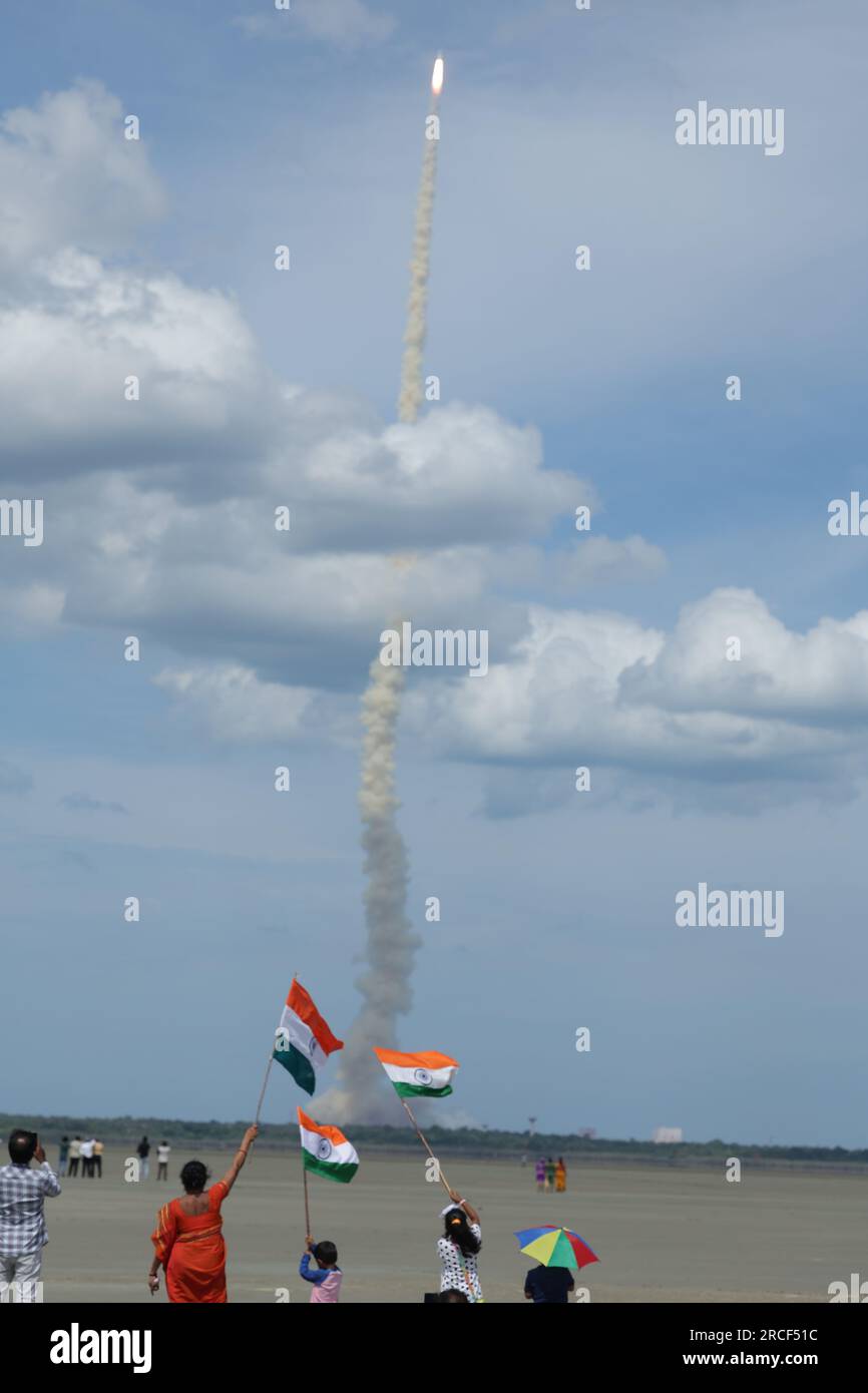 Sriharikota, India. 14th July, 2023. Chandran - 3, Indias 3rd Lunar ...