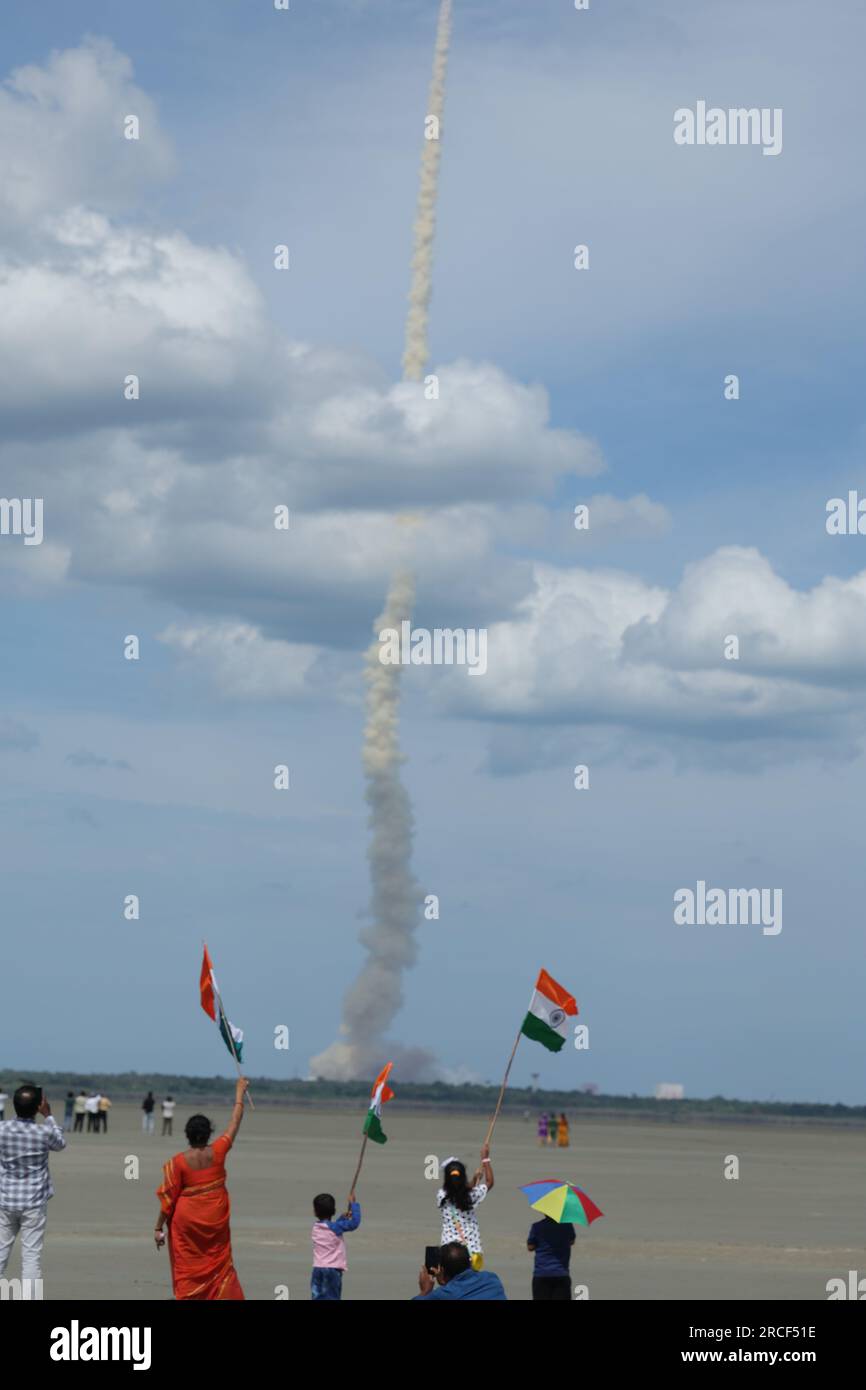 Sriharikota, India. 14th July, 2023. Chandran - 3, Indias 3rd Lunar ...