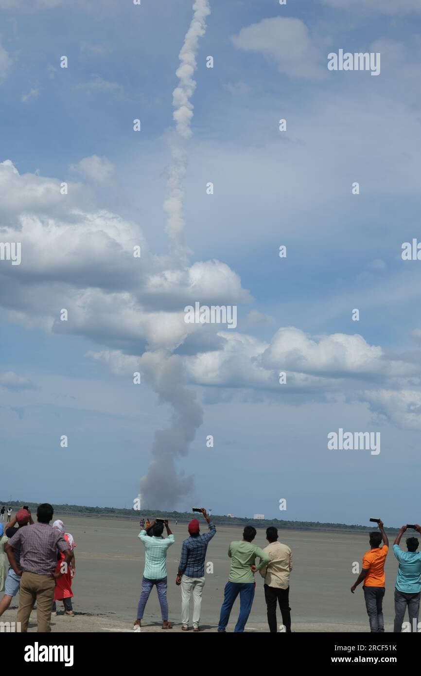 Sriharikota, India. 14th July, 2023. Chandran - 3, Indias 3rd Lunar ...