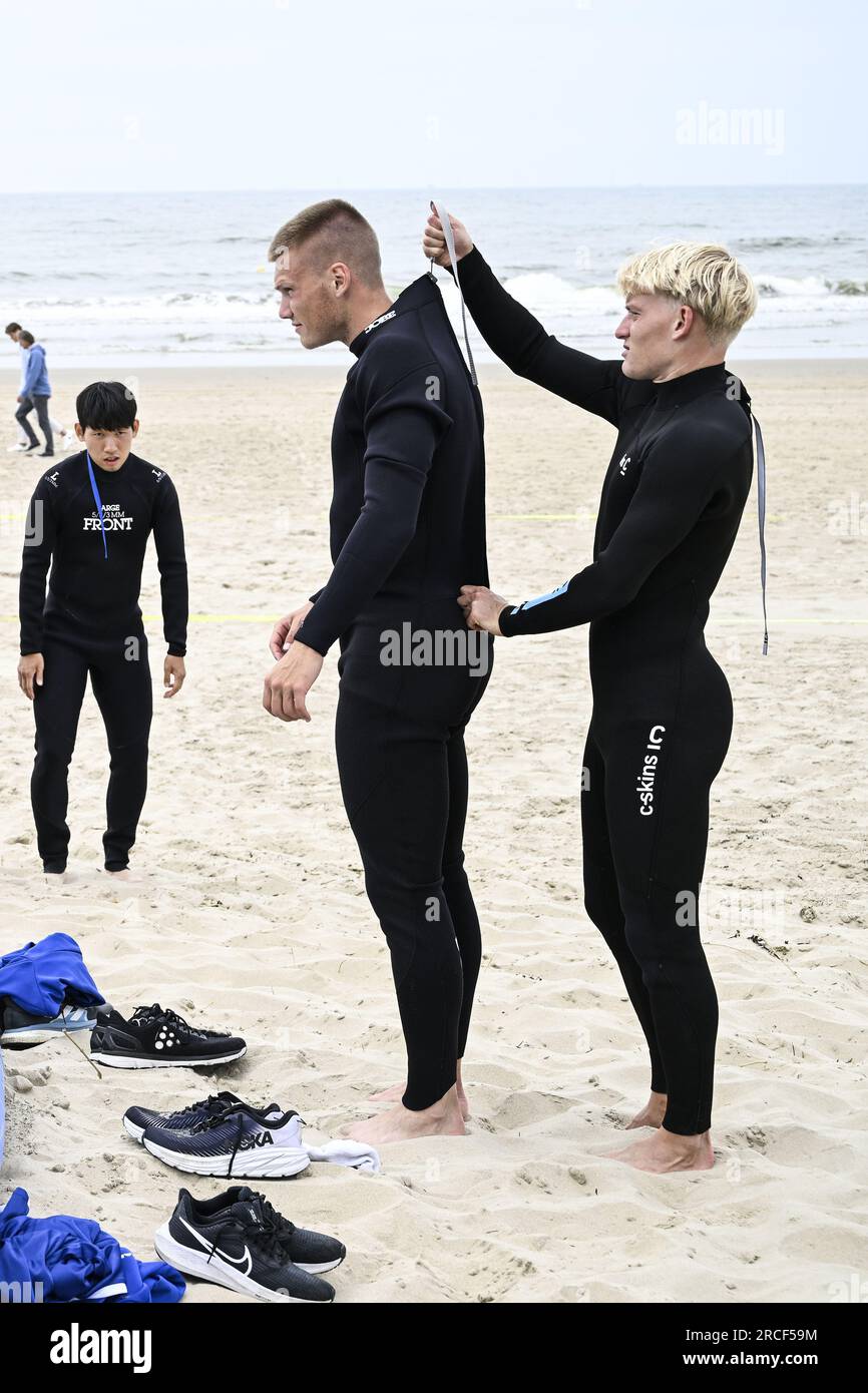 Alkmaar, Netherlands. 14th July, 2023. Gent's Bram Lagae and Gent's ...