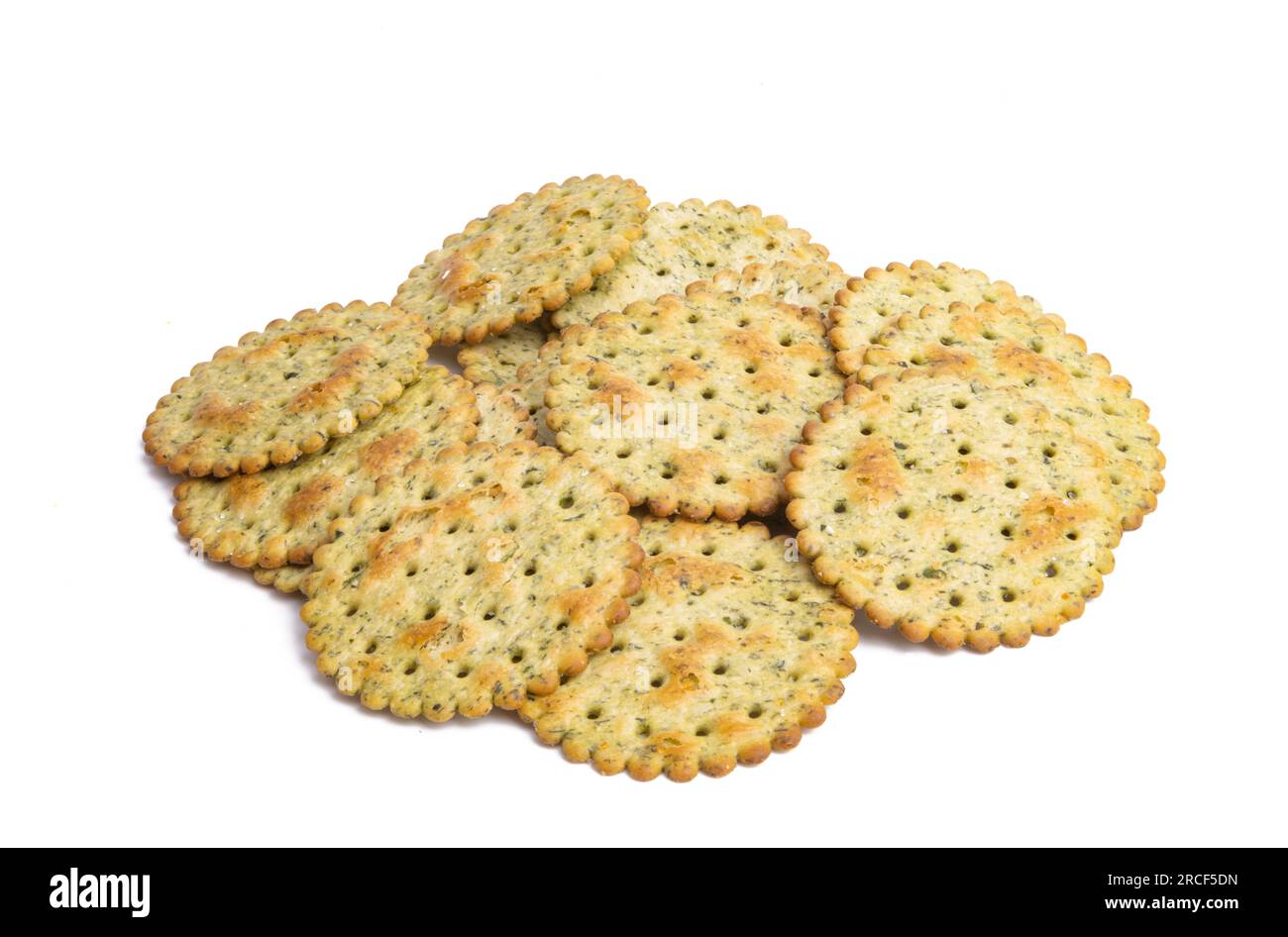 salted cracker isolated on white background Stock Photo - Alamy