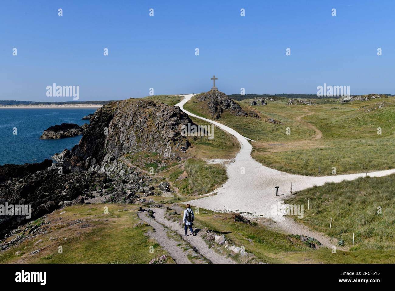 Path made of sea shells on Ynys Llanddwyn Newborough National Nature ...