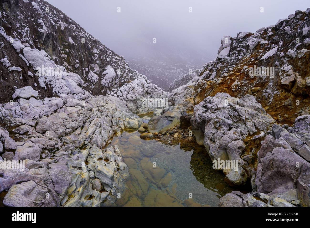 Beautiful nature view of the the Poas Volcano Canon, mountains and ...