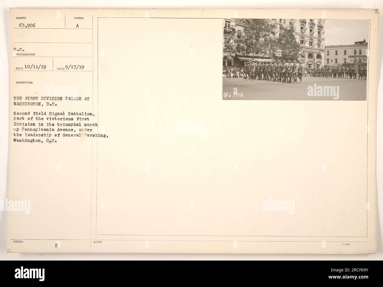 The First Division Parade at Washington, D.C. features the Second Field ...