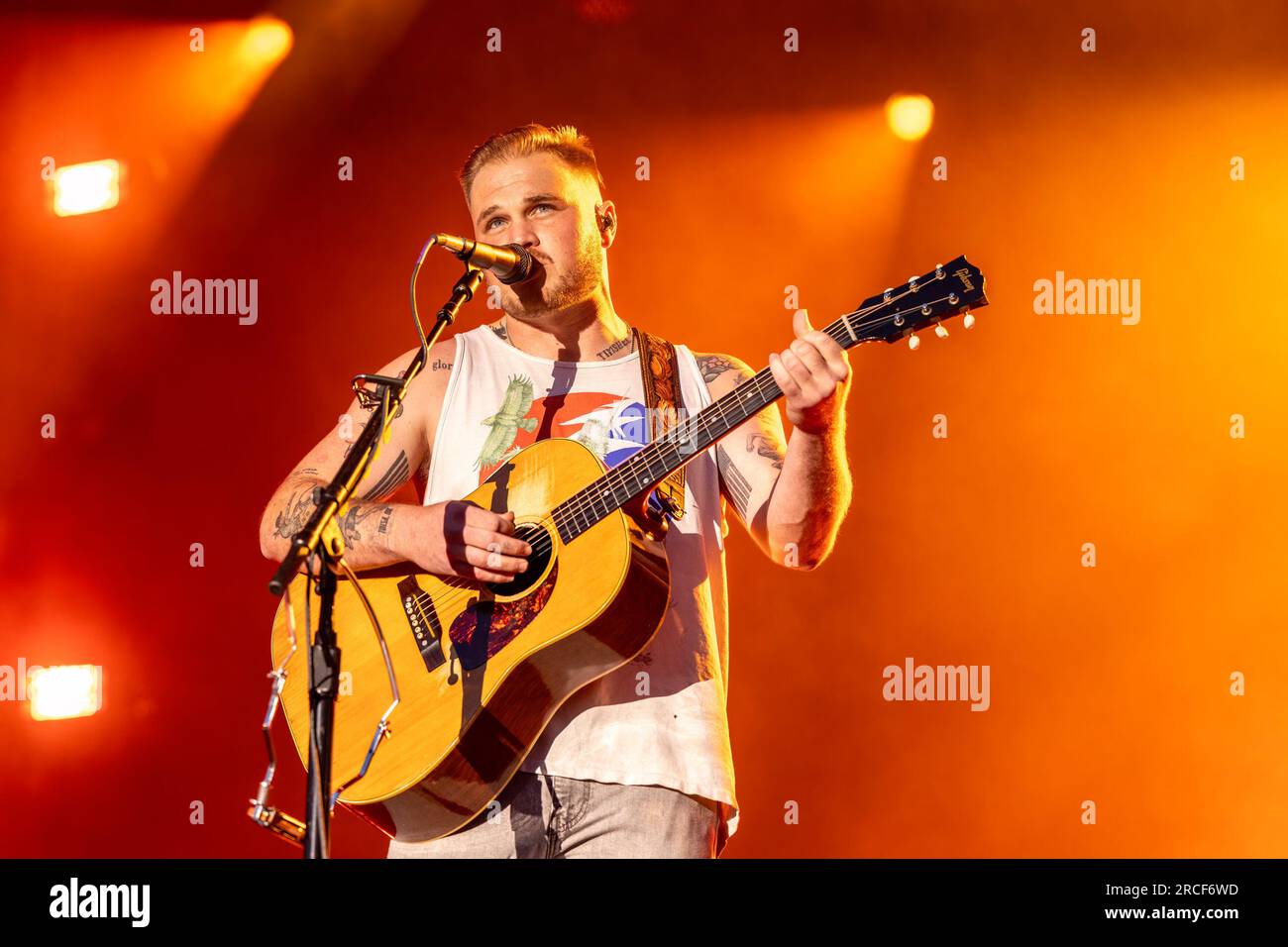 Chicago, USA. 13th July, 2023. Zach Bryan during the Windy City Music ...