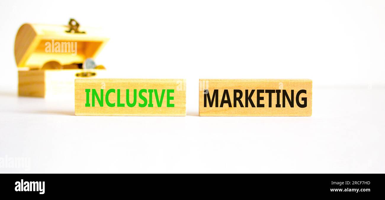 Inclusive marketing symbol. Concept words Inclusive marketing on wooden ...