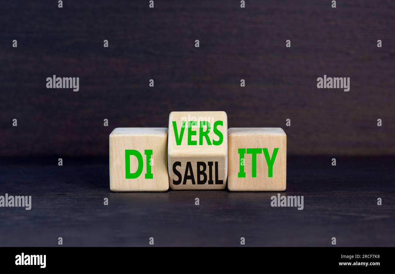 DEI Diversity or disability symbol. Concept words Diversity disability ...