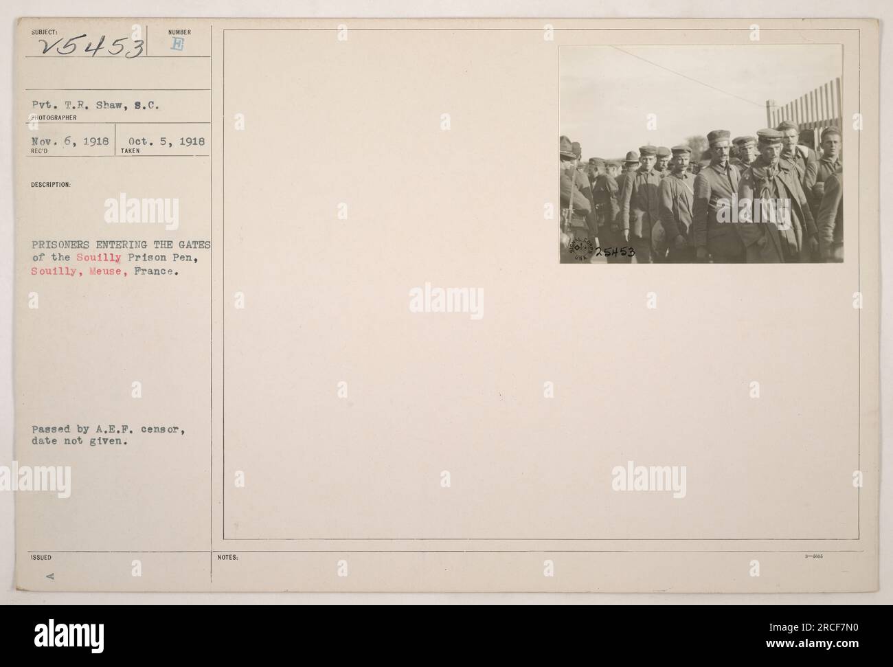 American soldiers at Souilly prison in France. The soldiers are ...