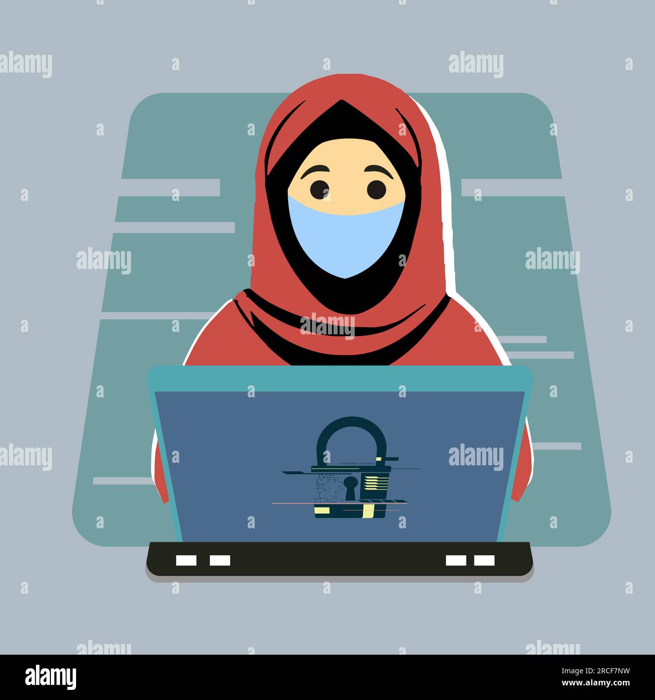 Computer Hacker With Laptop Icon Vector Stock Vector Image And Art Alamy