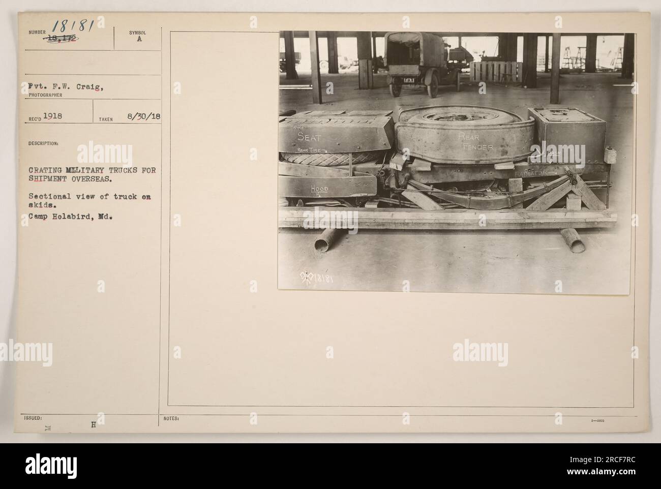 American soldiers at Camp Holabird, Md., can be seen in this photograph ...