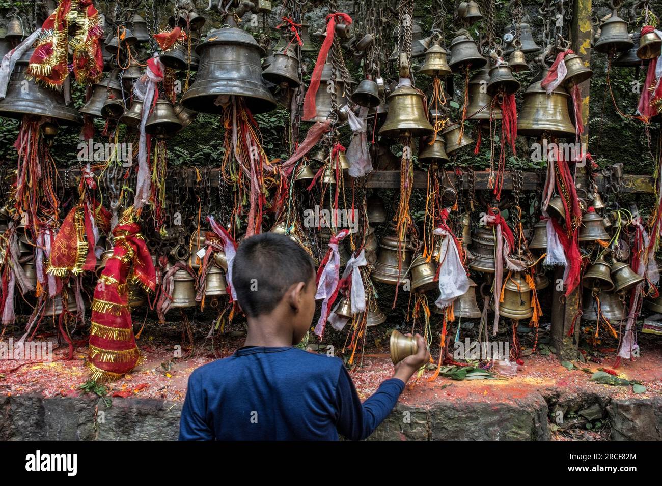 Dashain celebrations at Dakshinkali Temple, Kathmandu, Nepal Stock ...