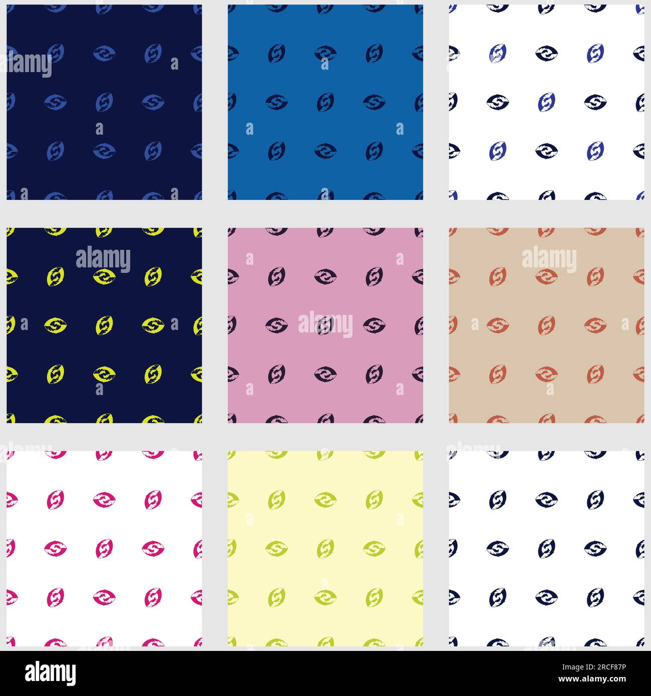 Collection of abstract seed design repetition arranged vertical and ...