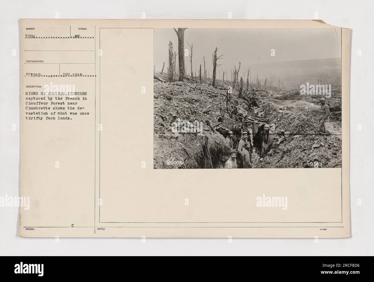 This photograph, taken in 1918, shows the aftermath of successful ...