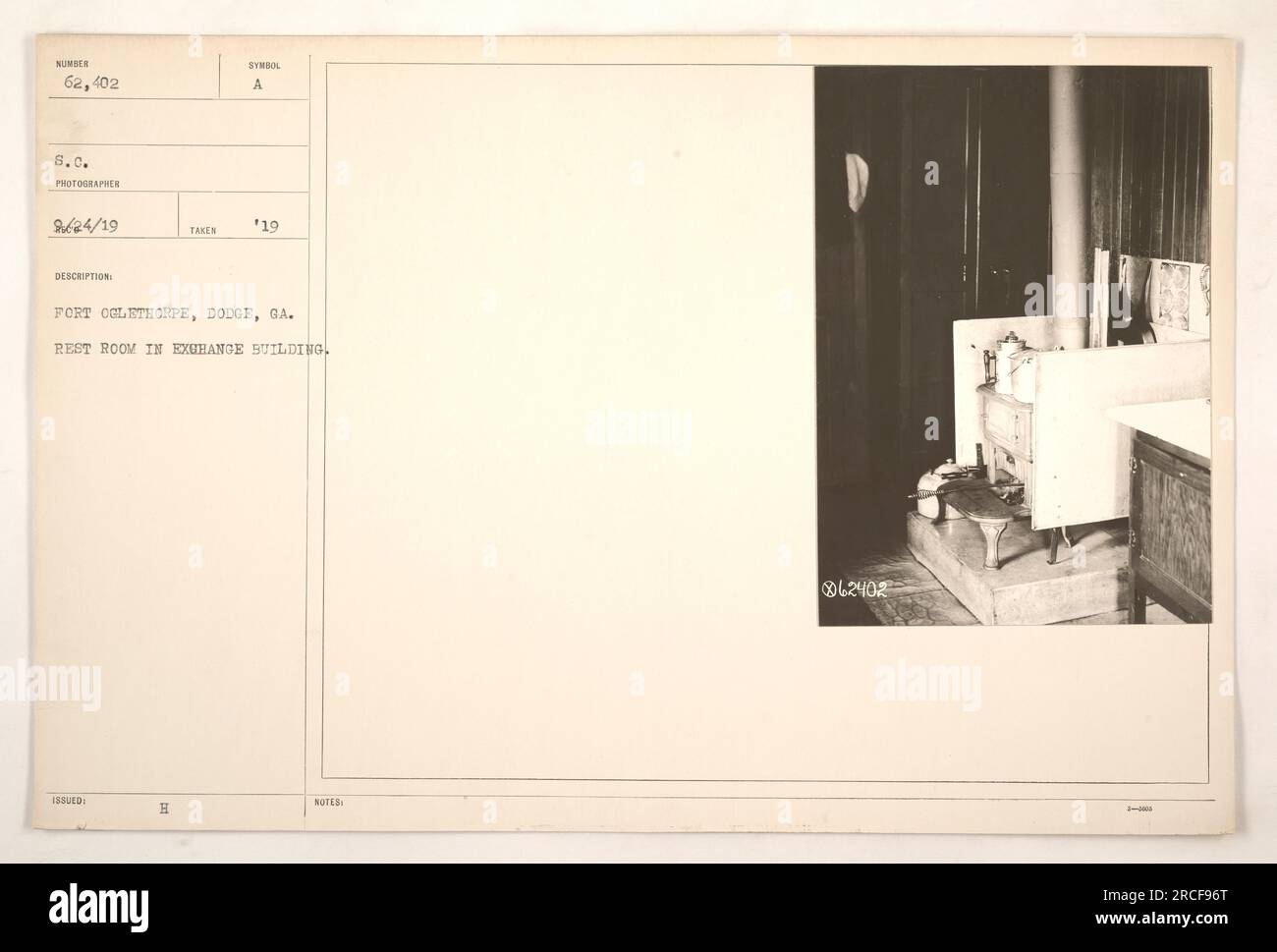 Caption: Fort Oglethorpe, Dodge, Georgia. Restroom located in Exchange ...