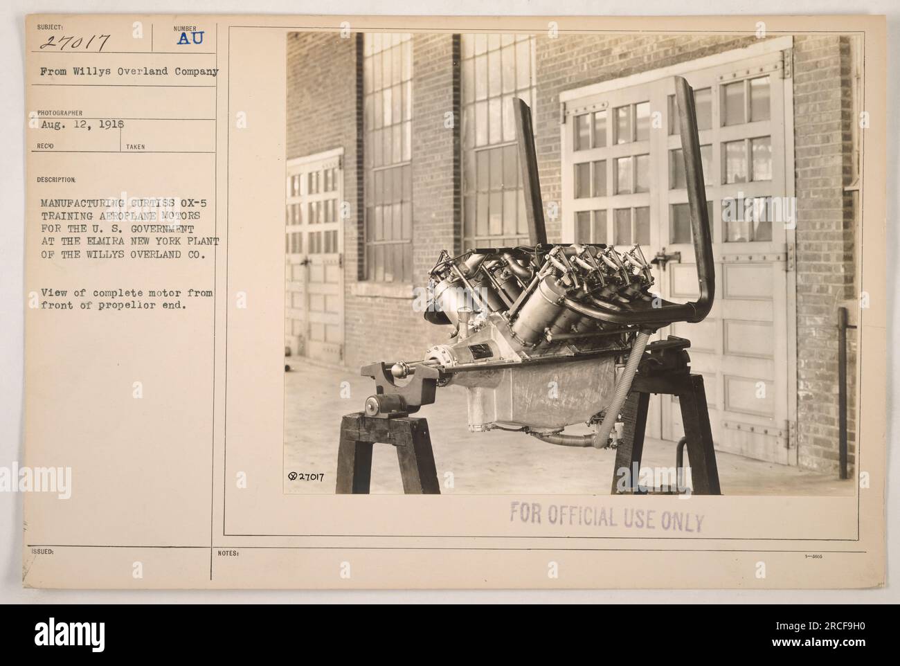 Curtiss ox 5 training aeroplane motors hi-res stock photography and ...