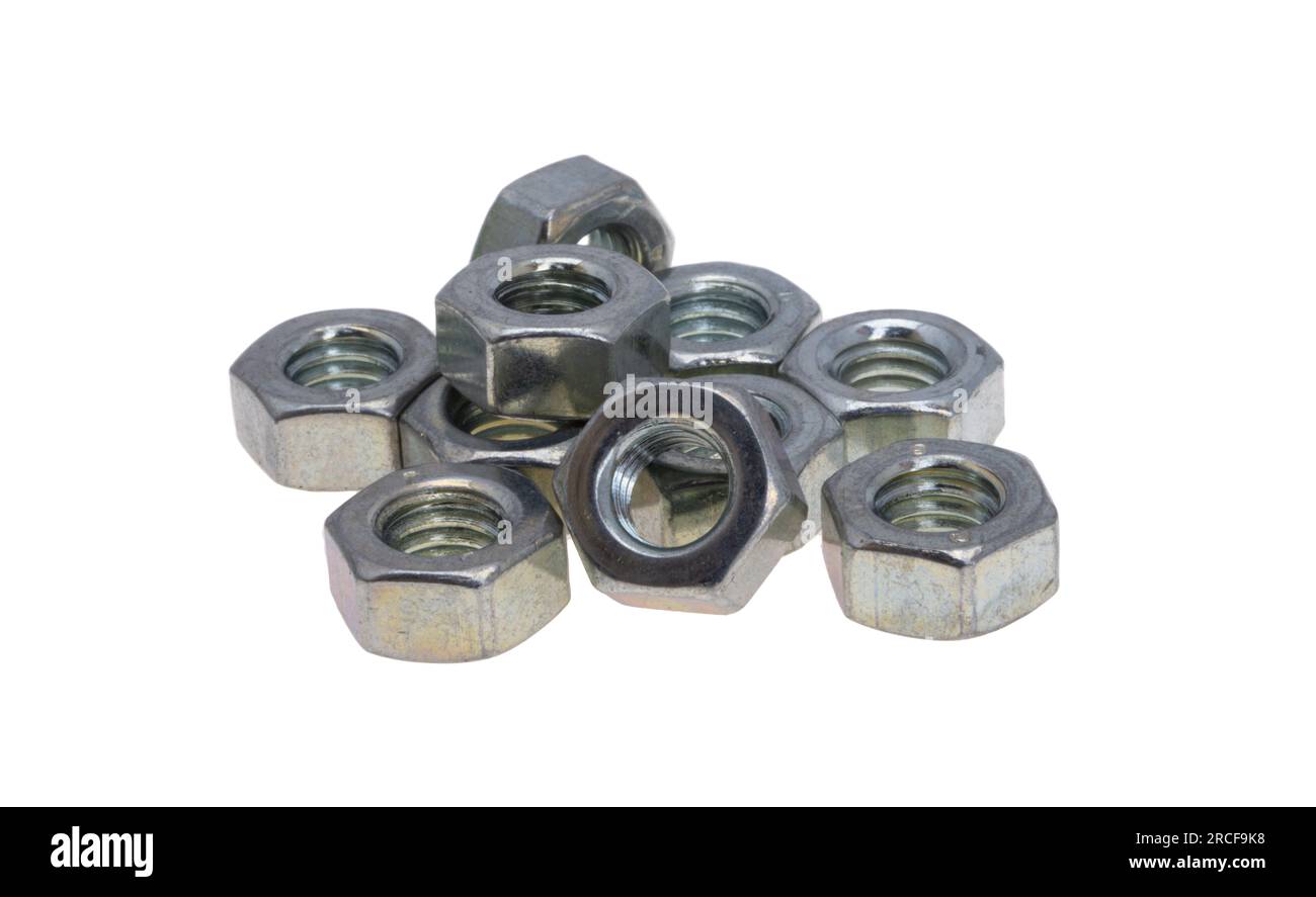 metal nut isolated on white background Stock Photo - Alamy