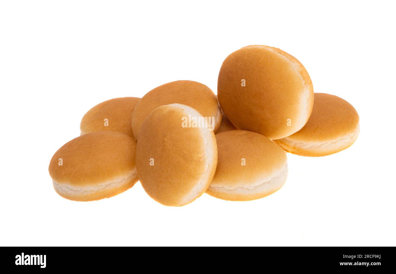 cheeseburger bun isolated on white background Stock Photo - Alamy